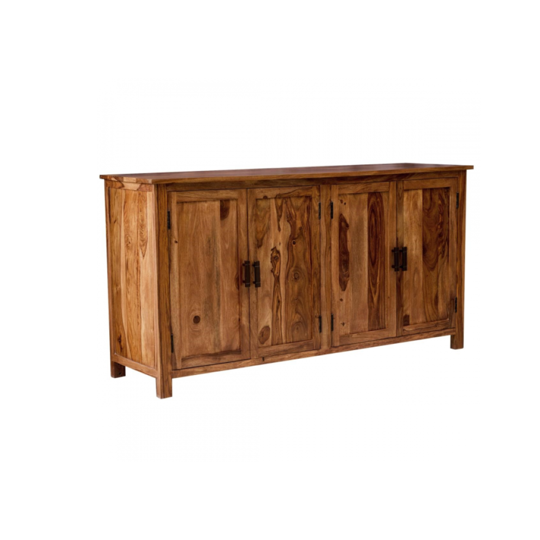 ANGEL FURNITURE Canberra Sheesham Wood Four Door Storage Cabinet ...